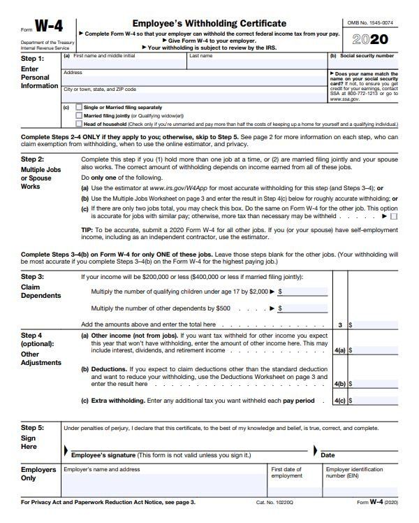 Tips For Filling Out The New W-4 Form